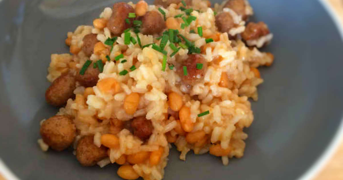 Sausage and Bean Risotto Recipe | Risotto recipe